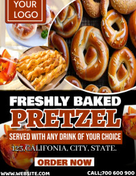 Freshly baked pretzel design template | PosterMyWall