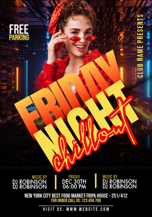 Frida Night Party Template | PosterMyWall