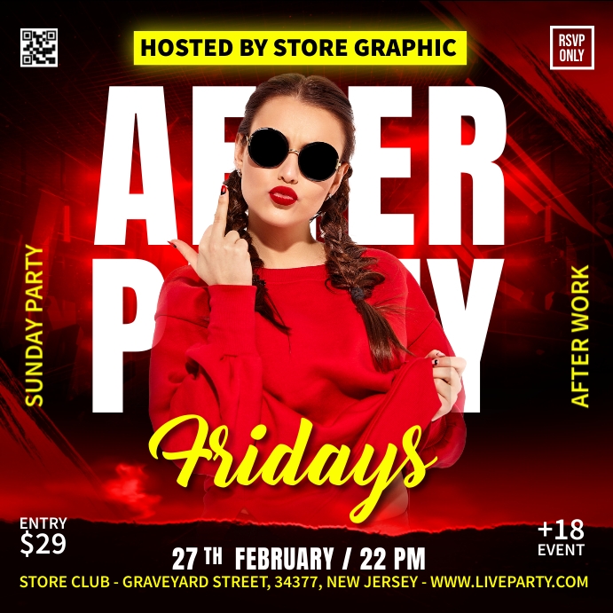 Friday After Party Template | PosterMyWall