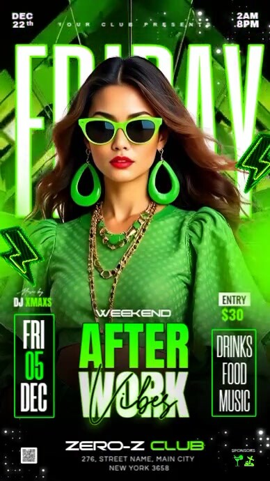 Friday After Work Night Party Template | PosterMyWall