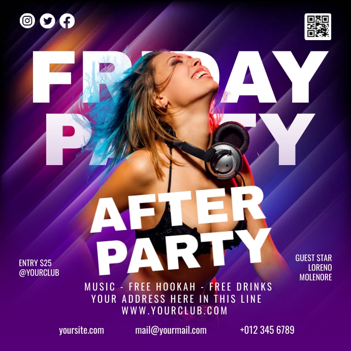 Friday Afterwork Party Template | PosterMyWall
