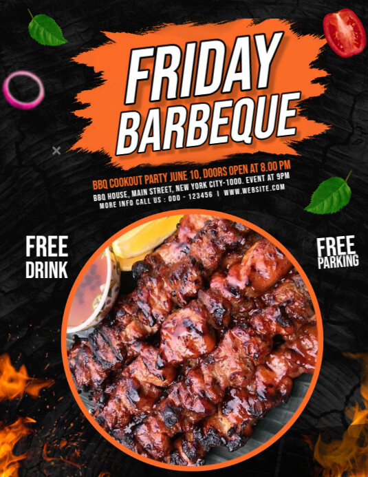 Friday Barbeque Flyer Template | PosterMyWall