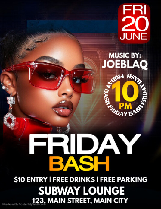 Plantilla de friday bash | PosterMyWall