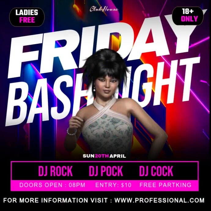friday bashnight ad Template | PosterMyWall