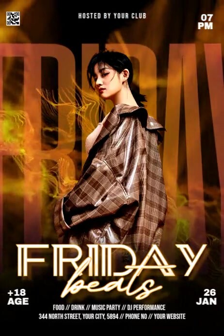 Friday Beats Club Template | PosterMyWall