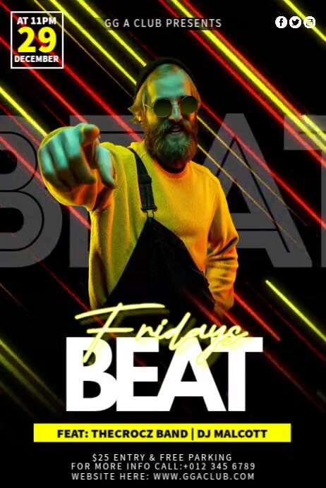 Friday Beats Template | PosterMyWall