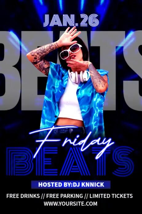 Friday Beats Template | PosterMyWall