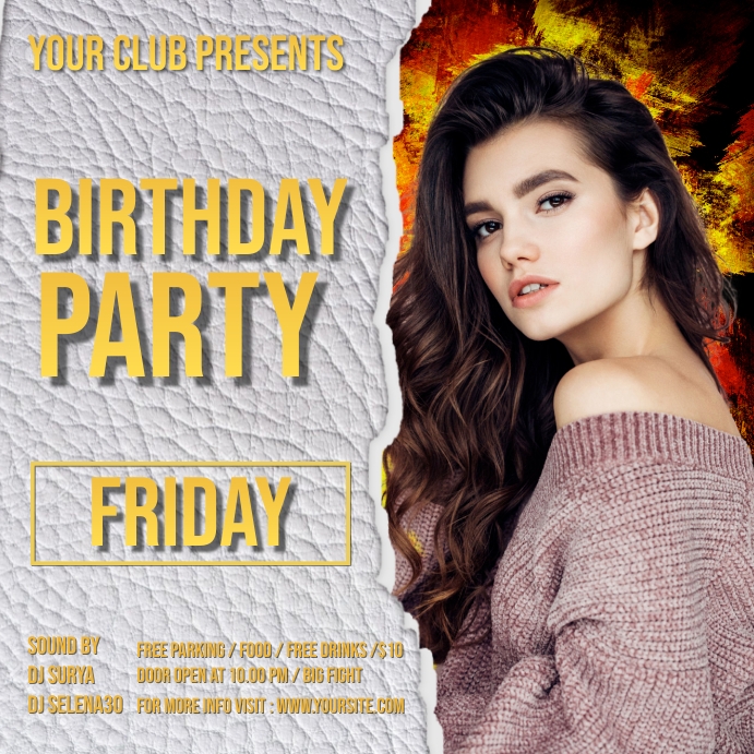 Friday Birthday Party Template | PosterMyWall