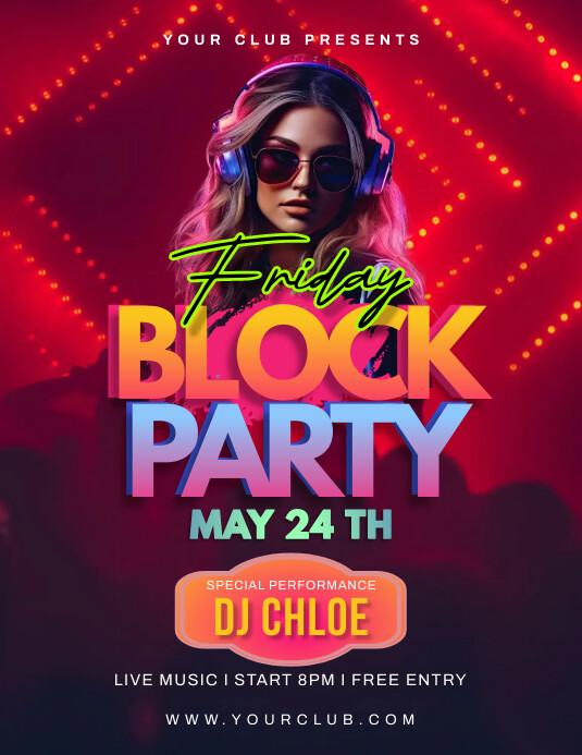 Friday Block Party Template | PosterMyWall