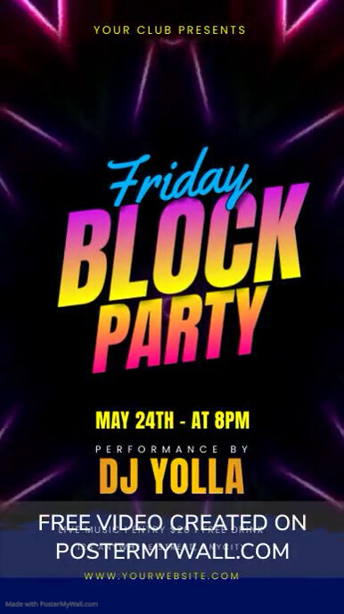Plantilla de Friday Block Party | PosterMyWall