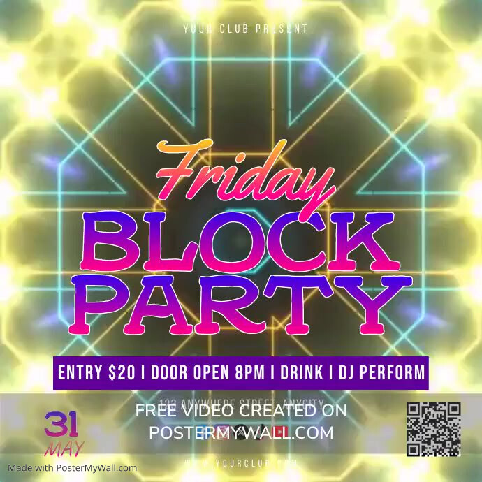 Plantilla de Friday Block Party | PosterMyWall