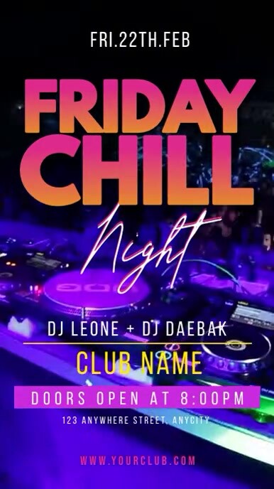 Friday Chill Night Template | PosterMyWall
