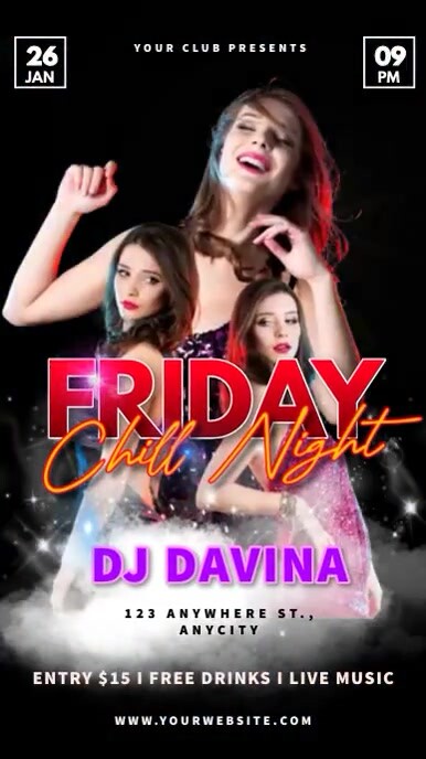 Friday Chill Night Template | PosterMyWall