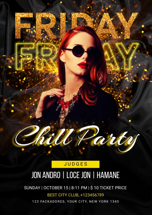 Copy of Friday Chill Party | PosterMyWall
