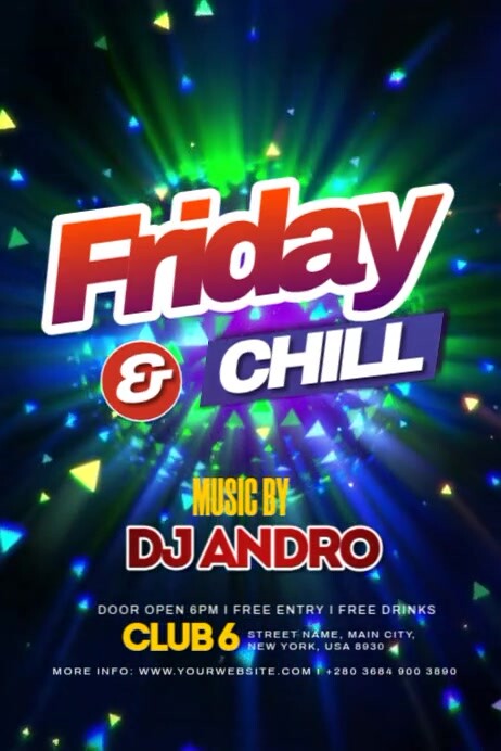 Copy of Friday Chill Party | PosterMyWall