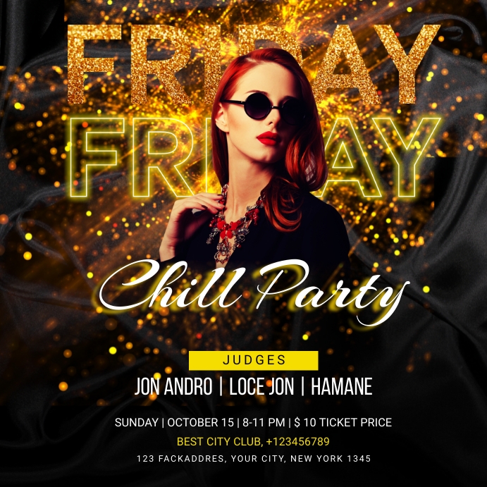 Copy of Friday Chill Party | PosterMyWall