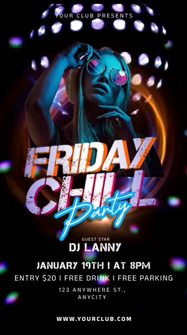 Friday Chill Party Template | PosterMyWall