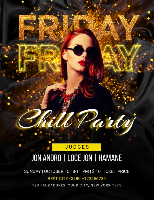 Copy of Friday Chill Party Flyer | PosterMyWall