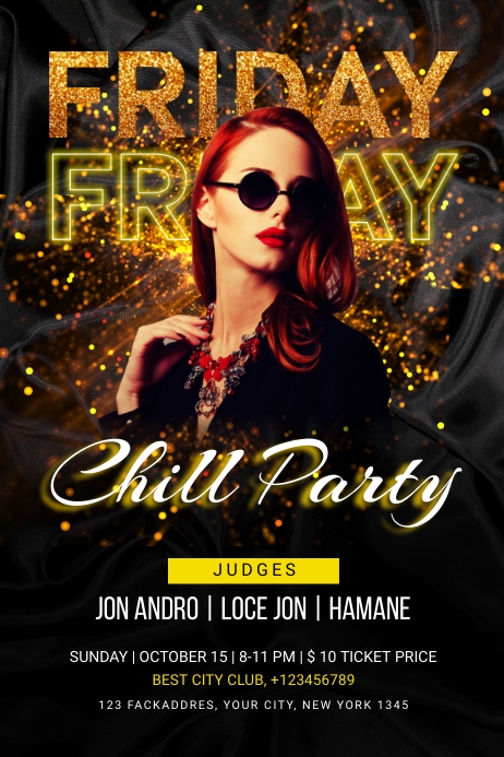 Copy of Friday Chill Party Poster | PosterMyWall