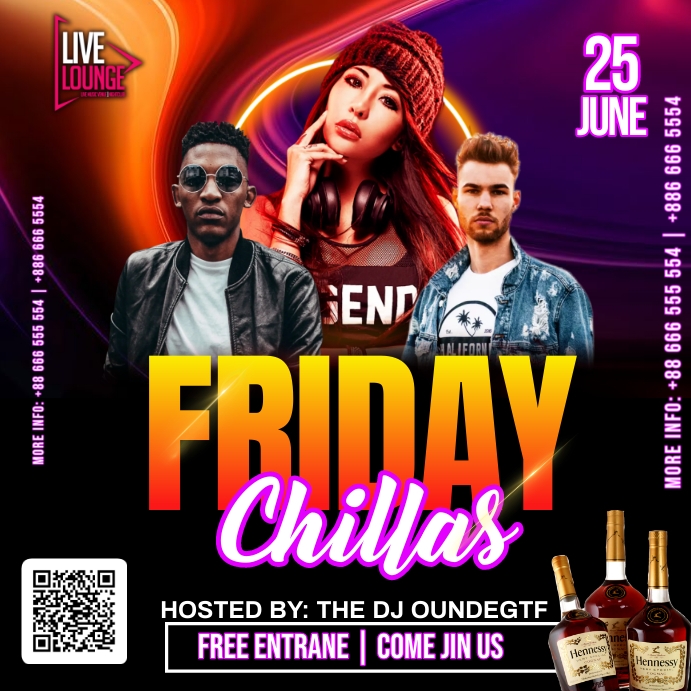 Plantilla de Friday chillas | PosterMyWall