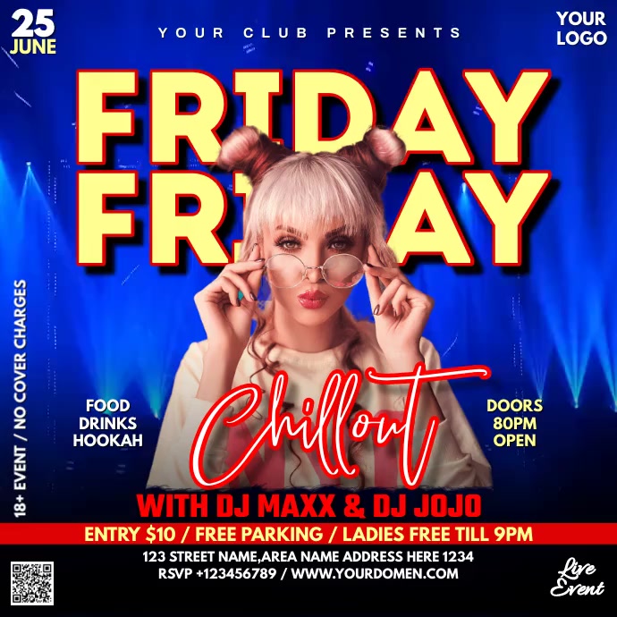 Copy of Friday Chillout | PosterMyWall