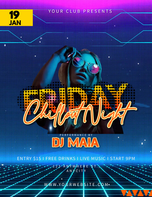 Friday Chillout Night Template | PosterMyWall
