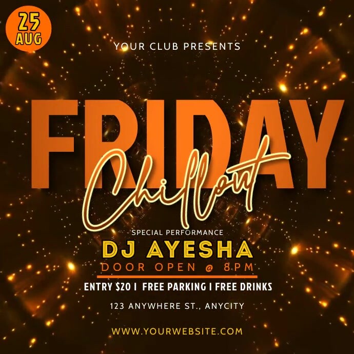 Friday Chillout Party Pos Instagram Template | PosterMyWall