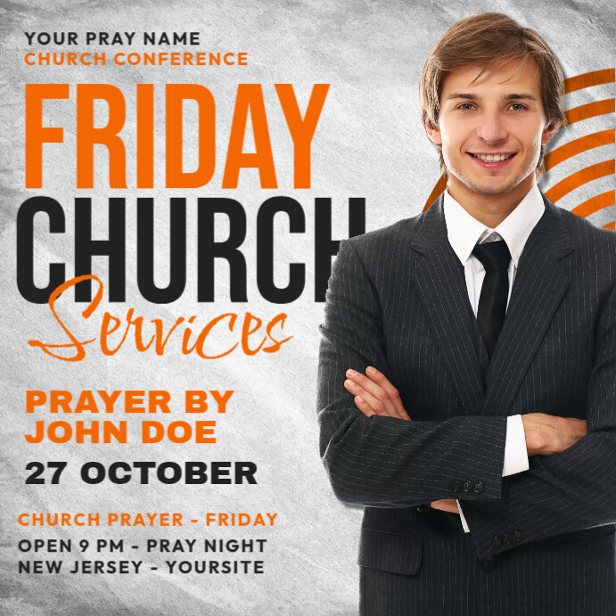 Modèle Friday Church Services Ads | PosterMyWall