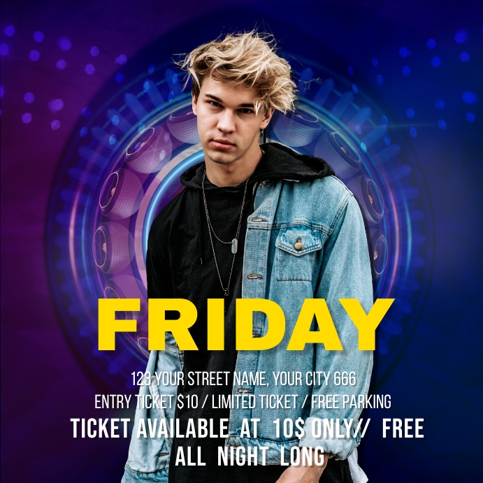 Friday Club Template | PosterMyWall