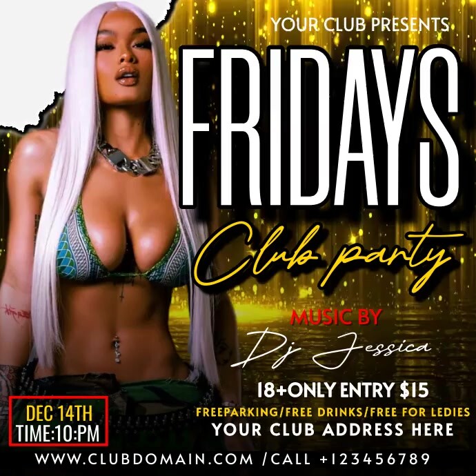 FRIDAY CLUB Template | PosterMyWall