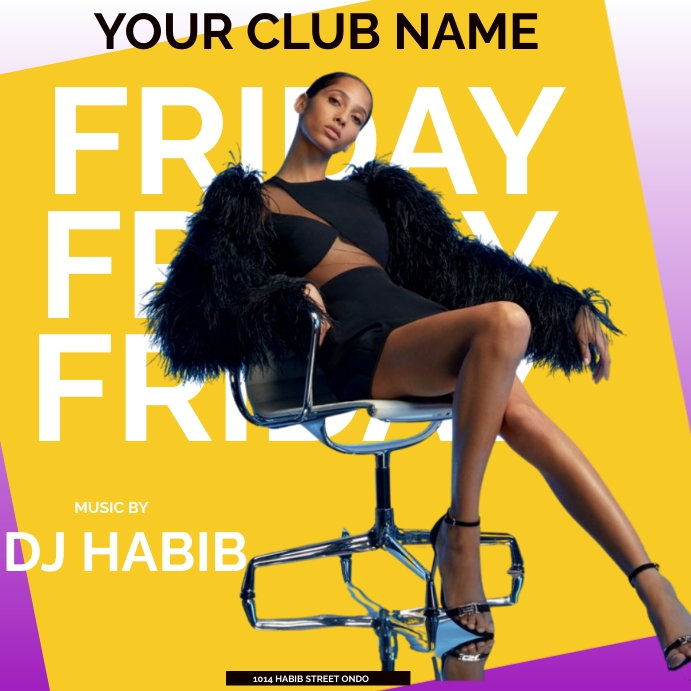 FRIDAY CLUB Template | PosterMyWall