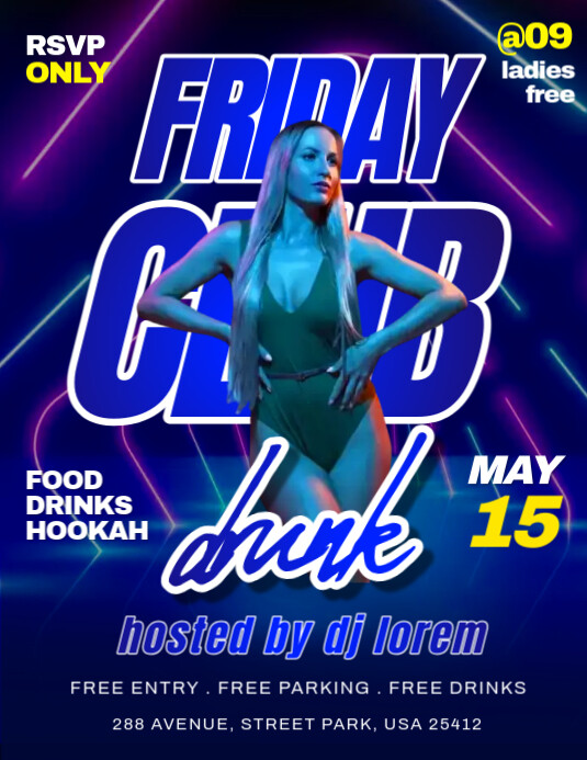 Copy of friday club night | PosterMyWall