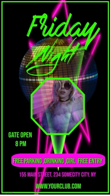 Friday Club Night Party Template | PosterMyWall