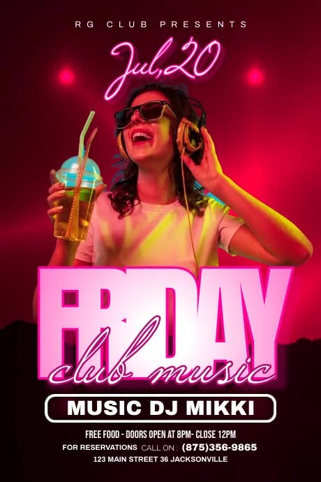 Friday Club Night Video Template | PosterMyWall