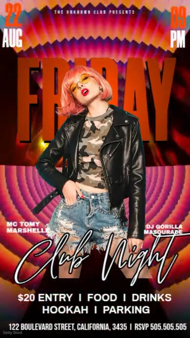 Plantilla de Friday Club Night Video | PosterMyWall