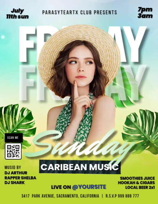 Friday Club Party Template | PosterMyWall