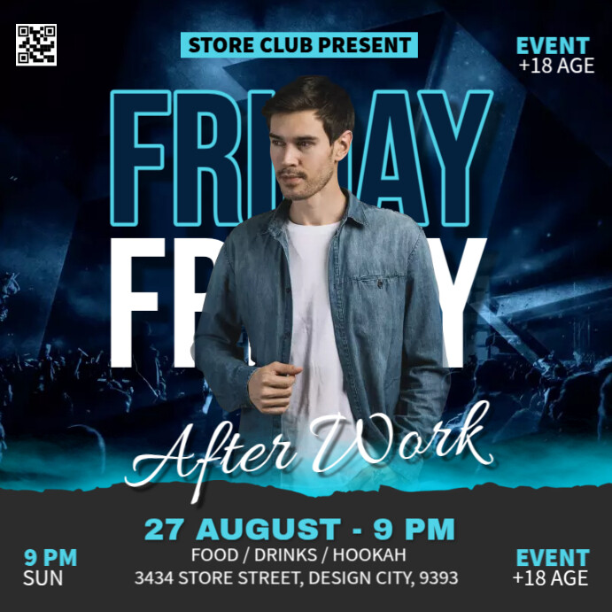 Friday Club Party Template | PosterMyWall