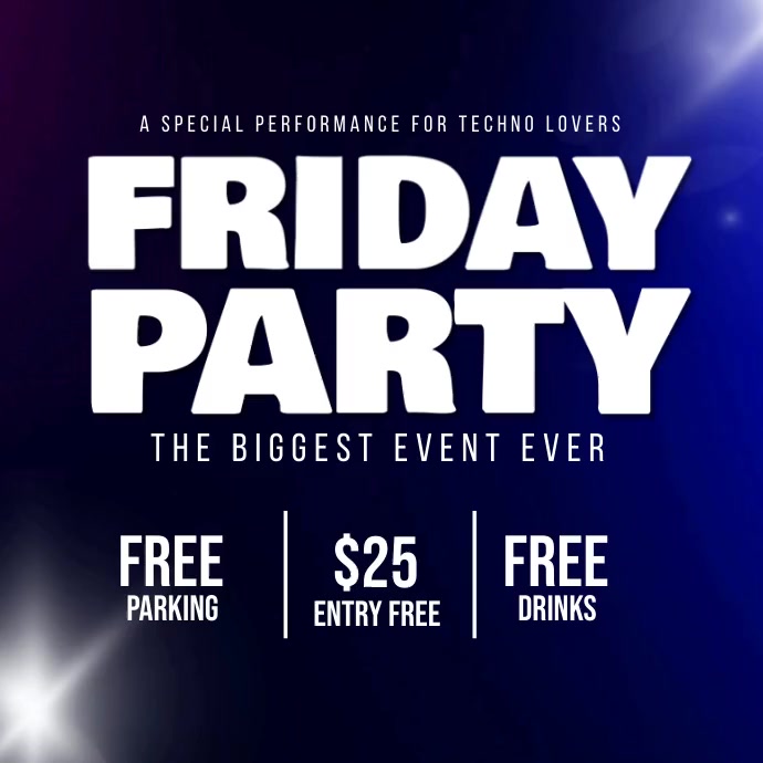 Plantilla de Friday Club Party | PosterMyWall