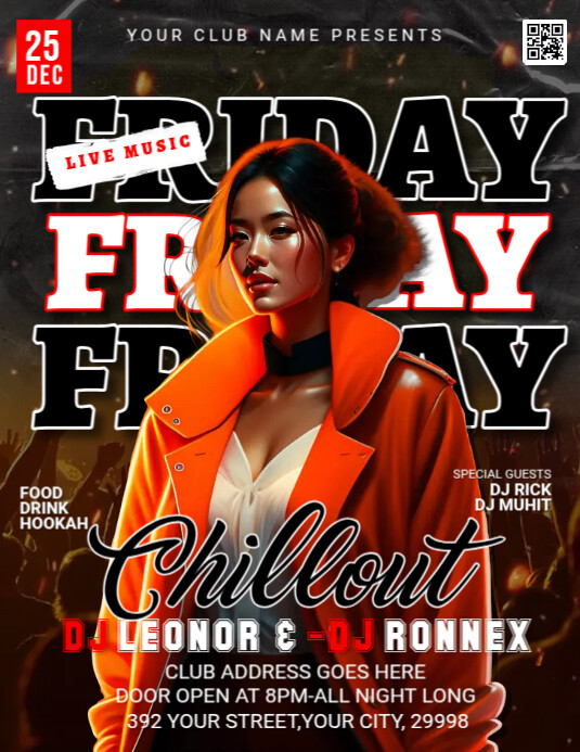 Friday Club Party Template | PosterMyWall