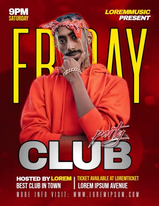 Plantilla de Friday Club Party | PosterMyWall