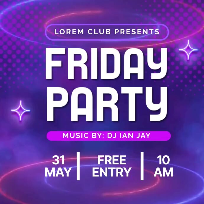 Copy of Friday Club Party | PosterMyWall