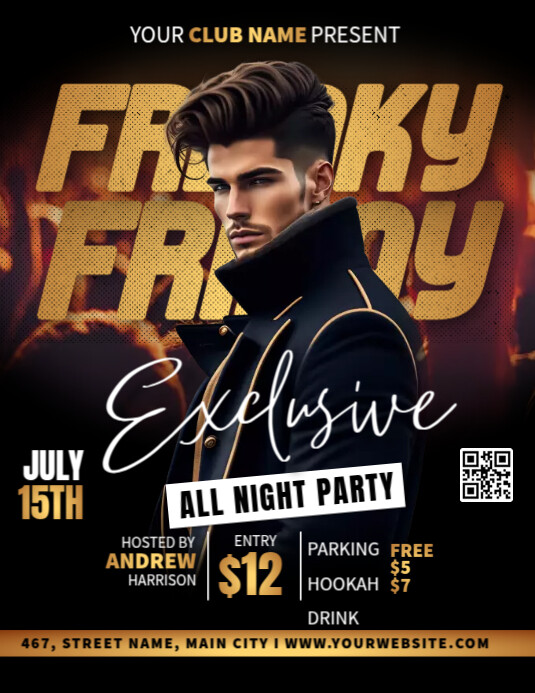 Friday Club Party Templat | PosterMyWall