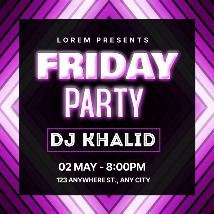 Plantilla de Friday Club Party | PosterMyWall