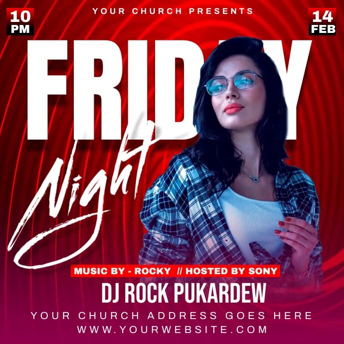 friday club party/dj night party Template | PosterMyWall