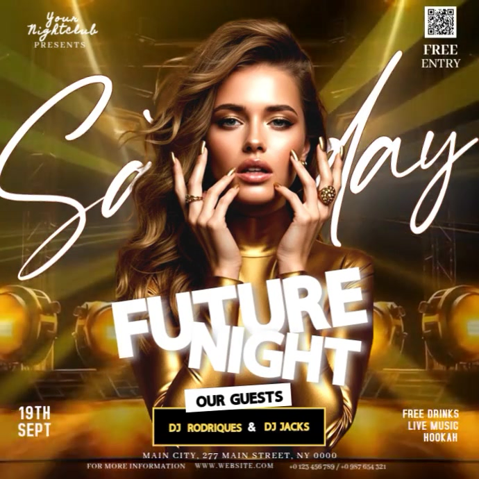 Friday Club Party Event Ad Design Template | PosterMyWall