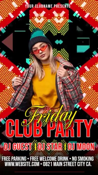 Friday Club Party Video Template | PosterMyWall