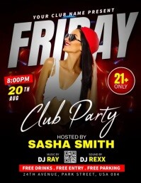 friday club party flyer Template | PosterMyWall