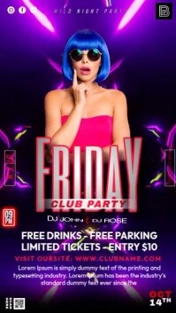 Toxic Club Party Video Template | PosterMyWall