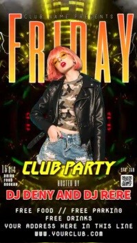 Friday Club Party Video Template | PosterMyWall