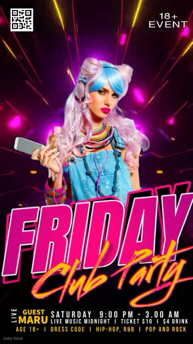 Friday Club Video Template | PosterMyWall